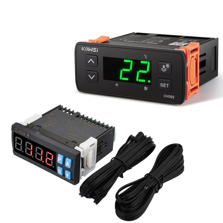 Intelligent PID Temperature Controller Thermostat Digital Display Industrial Usage Dual Sensor ...