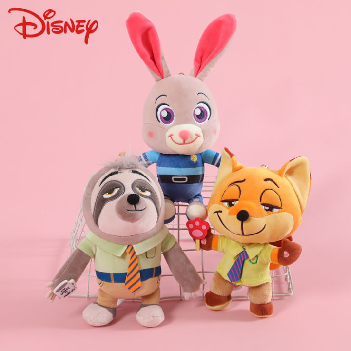 Genuine Disney Zootopia Judy Nick Lightning Figurine Doll Ragdoll Plush ...