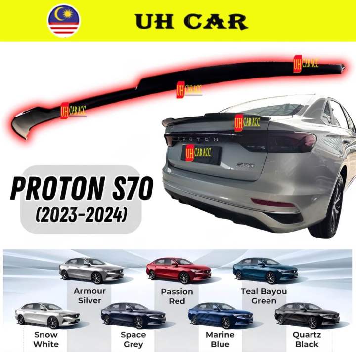 (PSM) Proton S70 2023 2024 Ducktail Spoiler Rear Spoiler ABS Rear Trunk ...