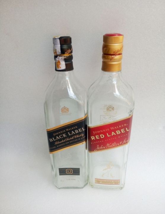 Botol bekas minuman botol koleksi botol pajangan botol hiasan RED LABEL ...