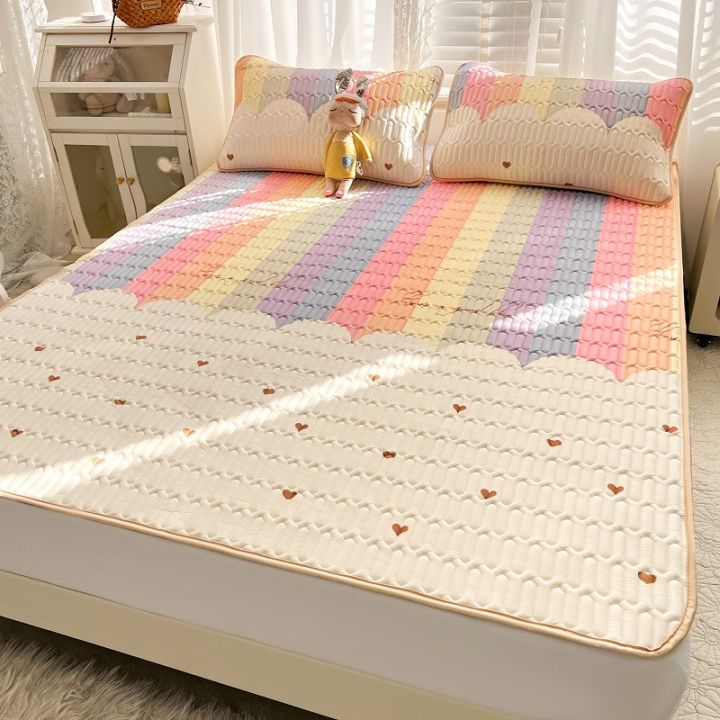XINGQING | Cartoon Latex Ice Silk Cool Mat 3-Piece Set | Lazada
