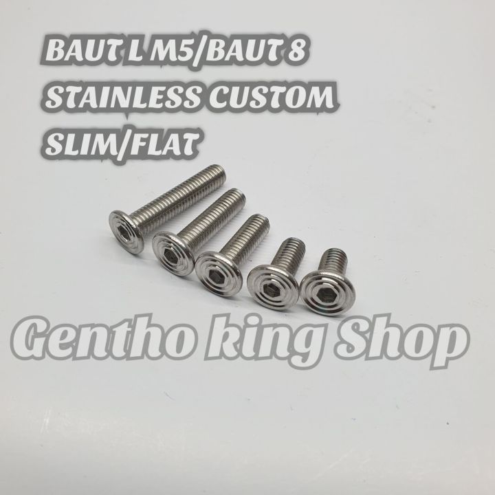 BAUT L M5/BAUT 8 SLIM CUSTOM STAINLESS 304 UNIVERSAL ALL MOTOR | Lazada ...
