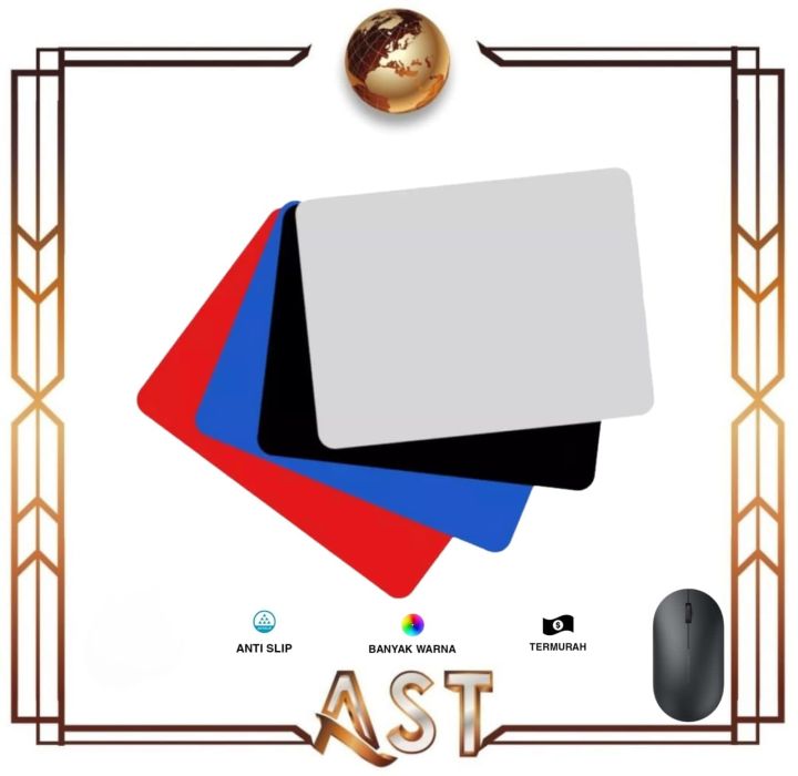Mousepad Polos 18X22 Alas Mouse pad Kantor / Gaming Game Anti slip ...