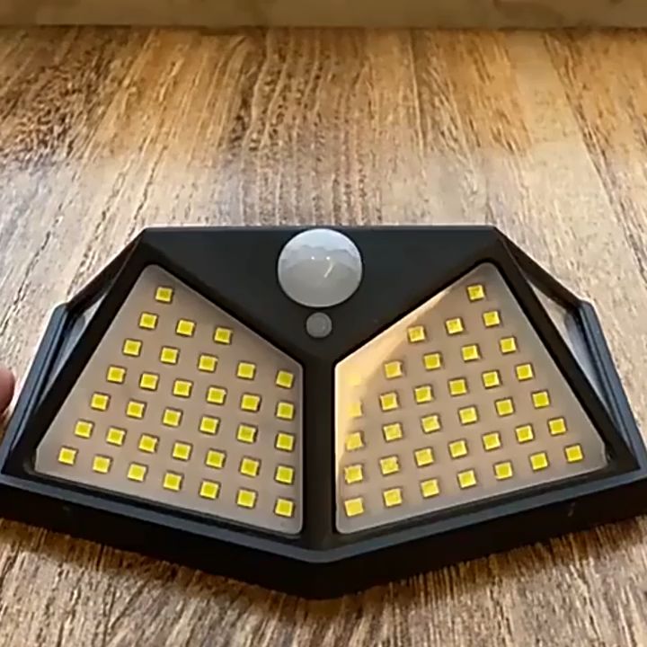 Kingdo 100 LED Solar Lights Outdoor Lighting Wireless Motion Sensor Lights IP65 Waterproof 270 ...