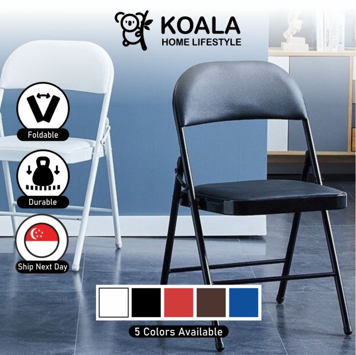 🇸🇬 🔥 Koala Home Folding Chair Waterproof Seat Designer Dining Chair ...
