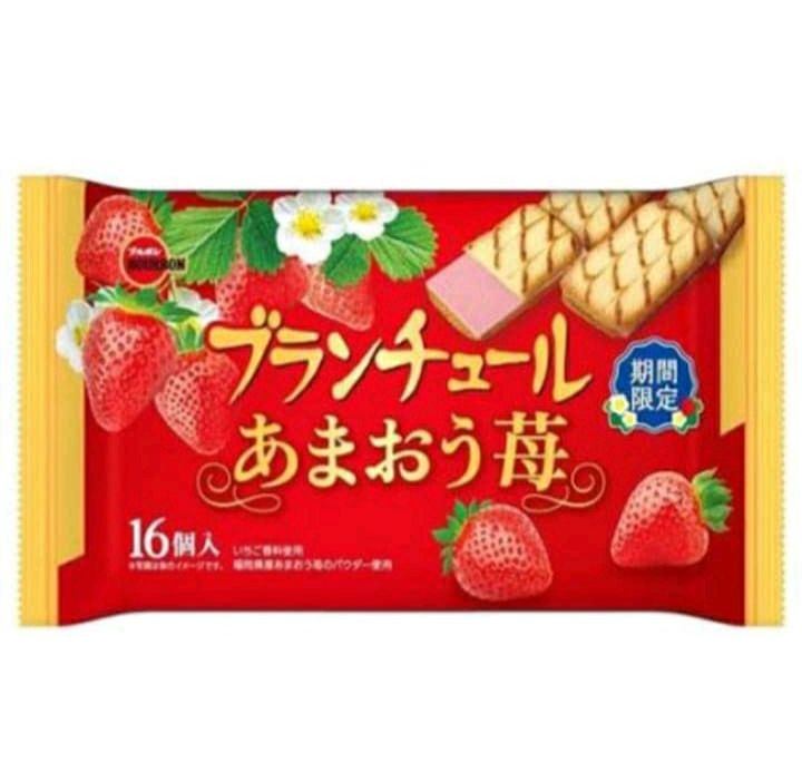 เบอร์บอน บิสกิตบลองชูเล่สอดไส้ช็อกโกแลตรสสตรอเบอร์รี่ Bourbon Blanchule Amaou Ichigo Cream ...