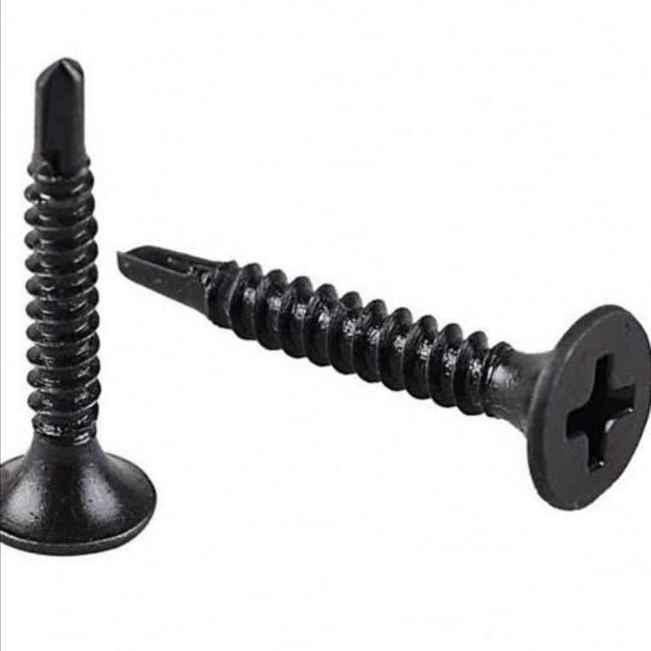 (20pcs) Gypsum Metal Black Screw 1" - 2" | Lazada PH