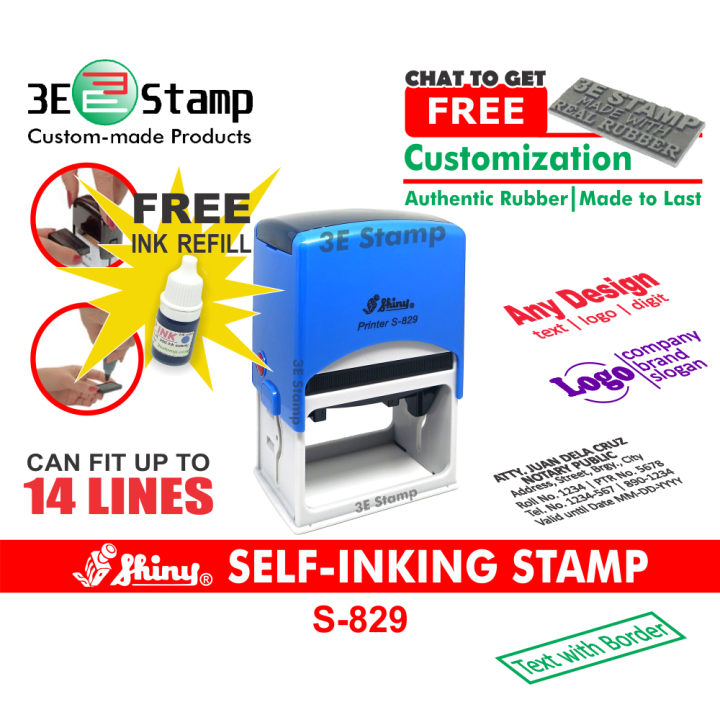 PRE-ORDER Shiny 829 / S829 / S-829 Self inking Heavy Duty Stamp BLANK ...