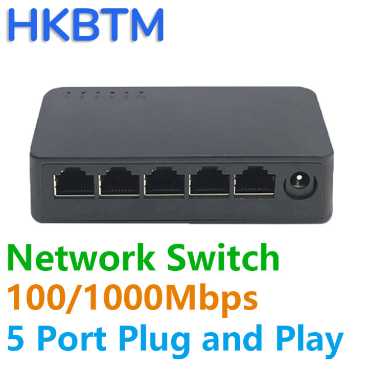 Network Switch Mini 5Ports Switch Ethernet 1000Mbps/100Mbps Gigabit ...