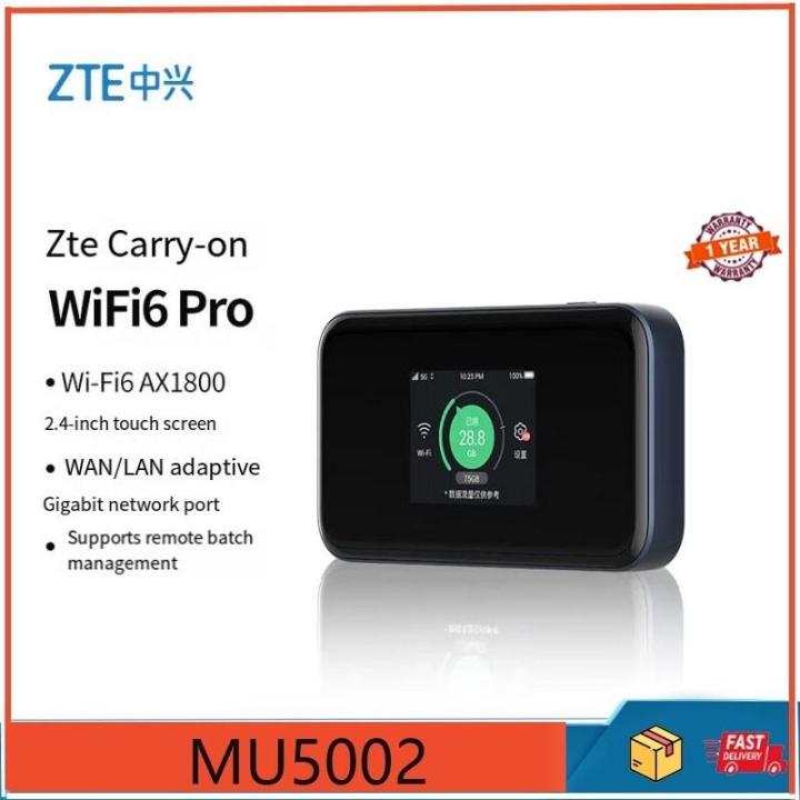 ZTE MU5002 5G Pocket WIFI 5G Mobile WiFi6 Router 1800Mbps Max 3.8 Gbps 32 User Openline | Lazada PH