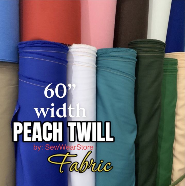 [PeachTwill] Peach Twill / Elegant Twill Fabric High Quality US Cloth Tela (per yard) | Lazada PH