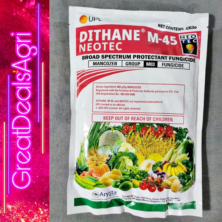 DITHANE M-45 (1 KILO) NEOTEC MANCOZEB FUNGICIDE ORIGINAL PACKAGING DOW ...