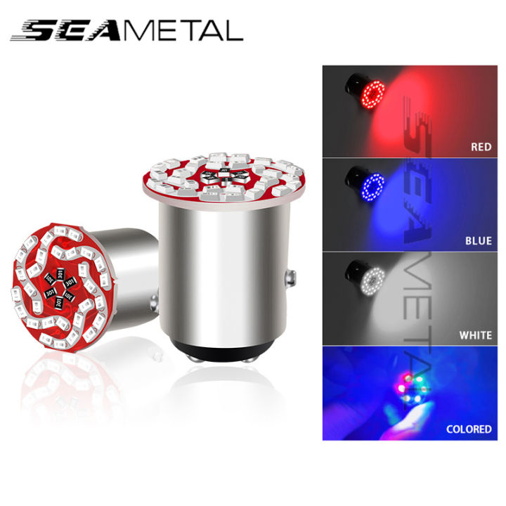 SEAMETAL 12V LED Car Turn Signal Light Brake Light Bulb 1157 30SMD Car ...