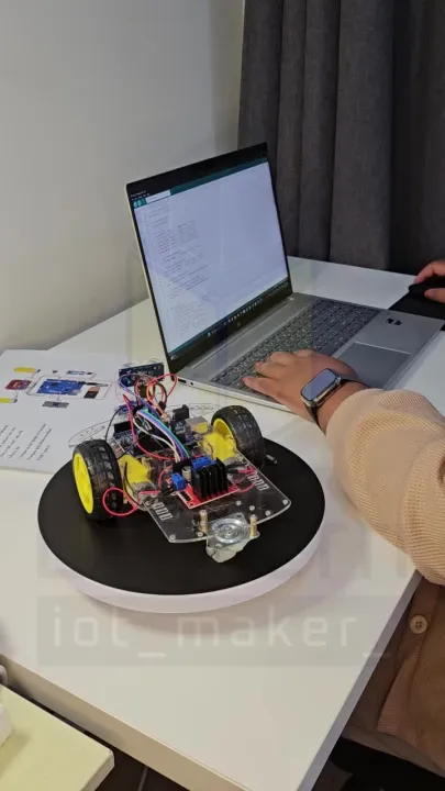 ชุดรถหุ่นยนต์หลบสิ่งกีดขวาง Robot Smart Car Obstacle Avoidance Kit Set Arduino Uno Ultrasonic