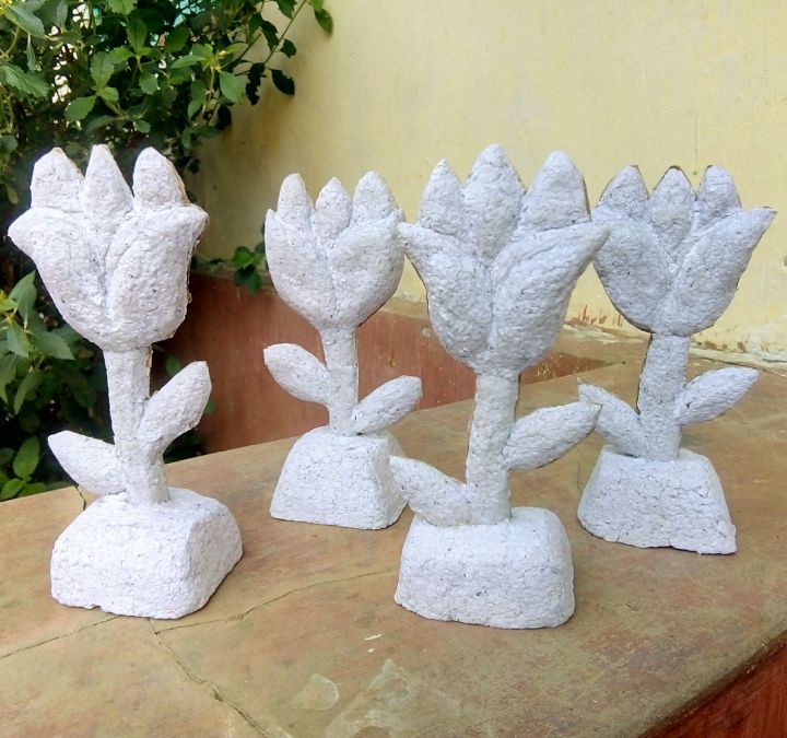 Prakarya kerajinan patung bunga tulip dari bubur kertas | Lazada Indonesia