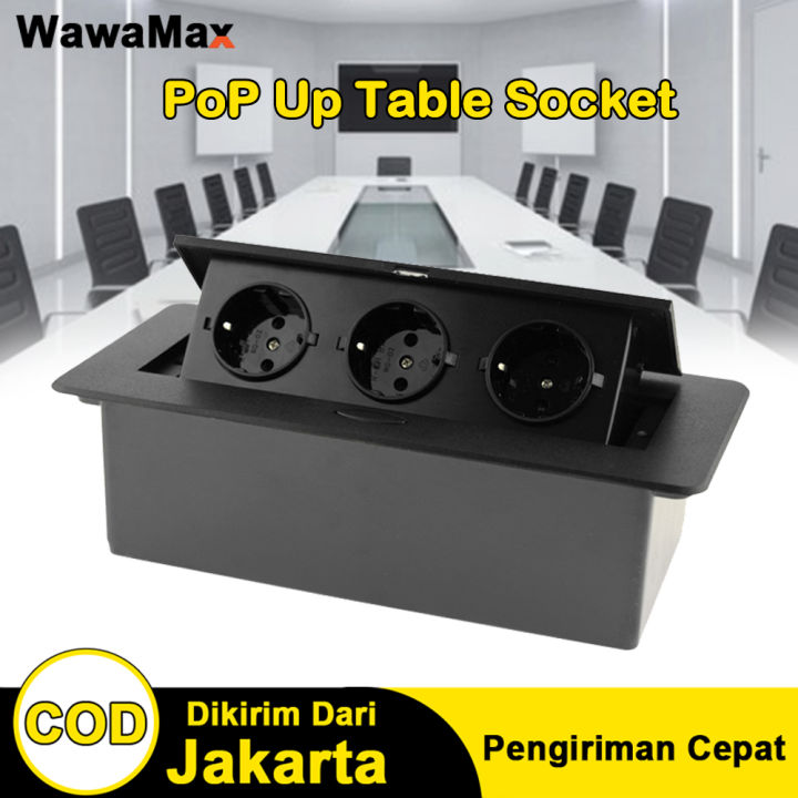 (BISA COD) Hidden Socket Stop POP UP Kontak Meja Meeting Tanam 3 Socket ... (BISA COD) Hidden Socket Stop POP UP Kontak Meja Meeting Tanam 3 Socket ...