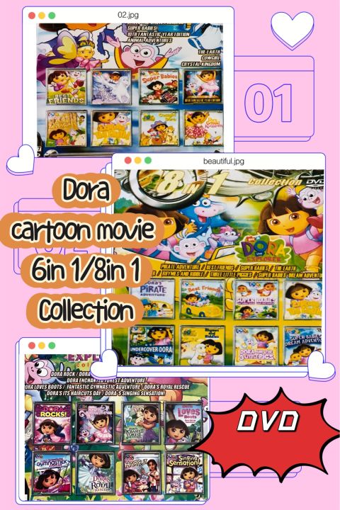 DVD Dora the explorer cartoon the movie 8 in 1 collection | Lazada