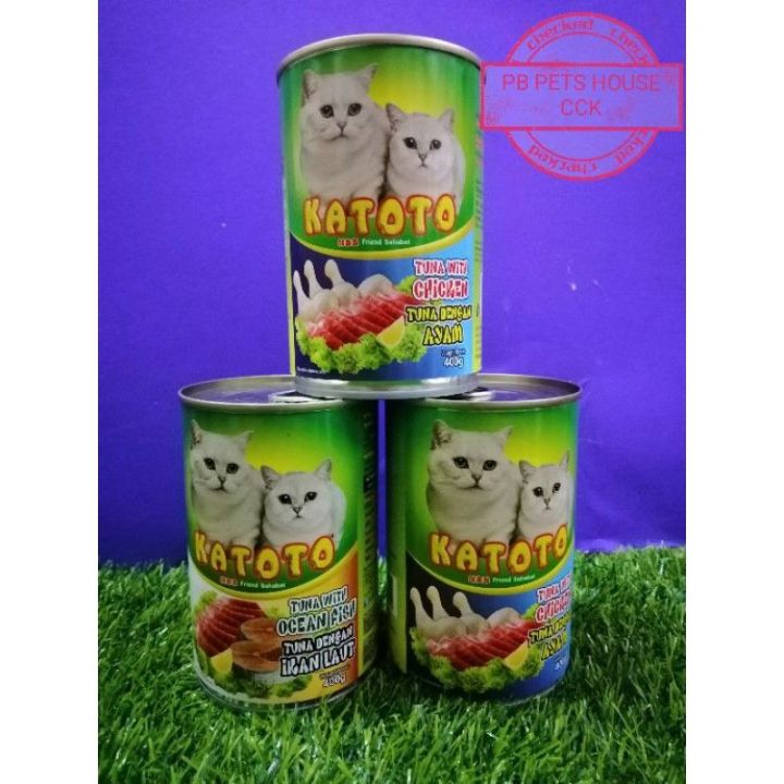 KATOTO makanan basah kucing dalam tin 400g / KATOTO cat wet food canned ...