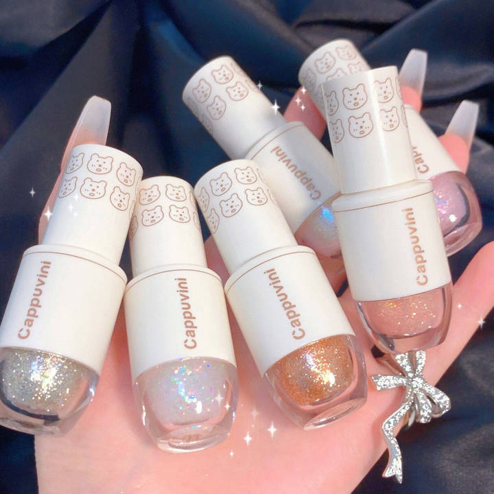 พร้อมส่ง Cappuvini อายแชโดว์กลิสเตอร์เนื้อลิควิดอายแชโดว์ไฮไลท์ กันน้ำ ...