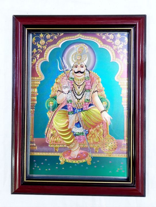 Muniswarar Photo Frame A4 Size Silver Foil Ayya Photo Frame | Lazada