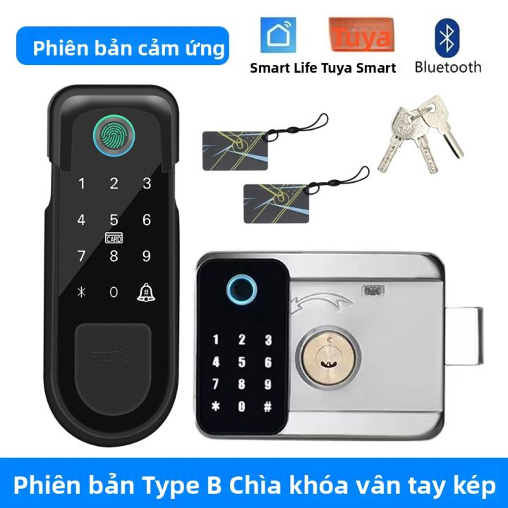 Khóa Cửa Thông Minh Tuya, Mở Khóa Bằng Vân Tay, Bluetooth, Không Cần ...