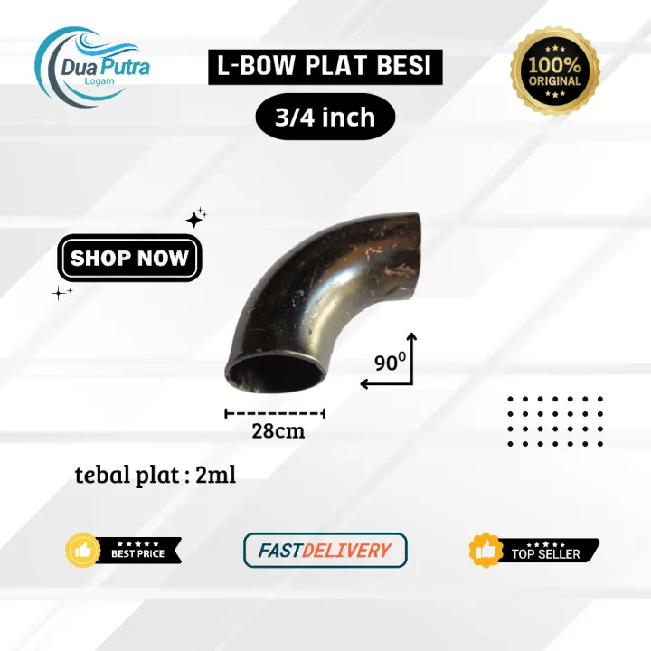 Elbow Besi Pipa Atau Keni 3/4 Inch Lengkungan 90⁰ | Elbo Knee | Lazada ...