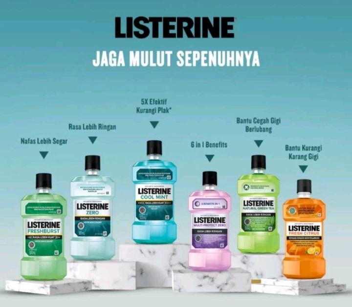 LISTERINE Antiseptic Mouthwash 250 ml / listerine obat kumur 250 ml ...
