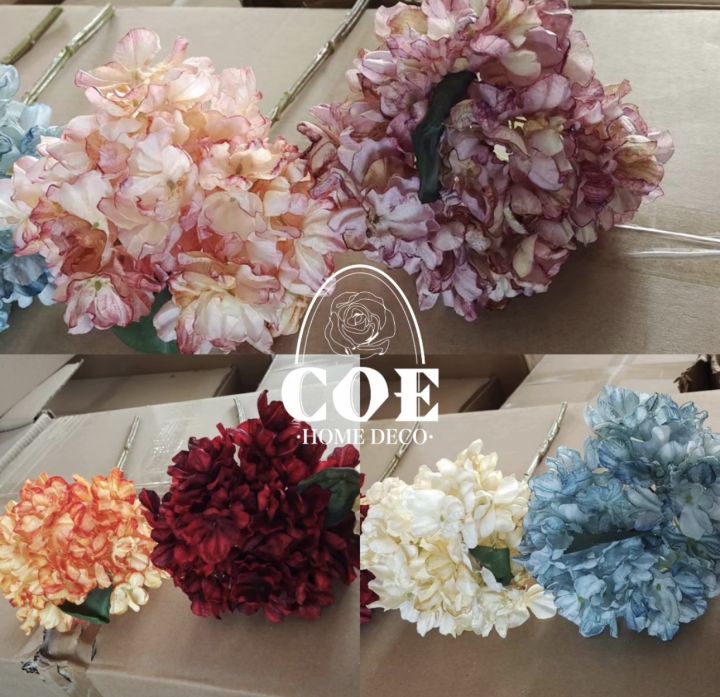 COE Artificial Flowers hydrangea home deco wedding cake birthday party ...