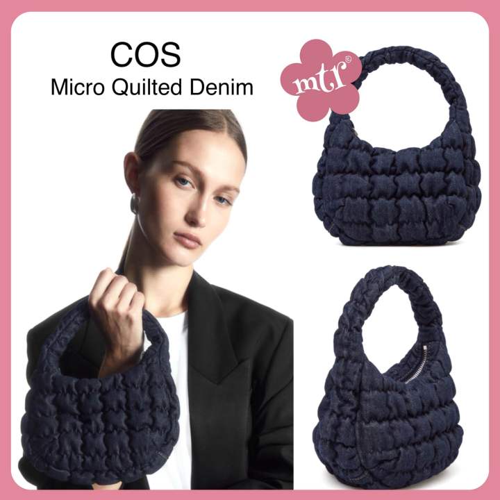ของแท้พร้อมส่ง🇬🇧 Cos bag - กระเป๋า Cos micro quilted denim bag | Lazada ...