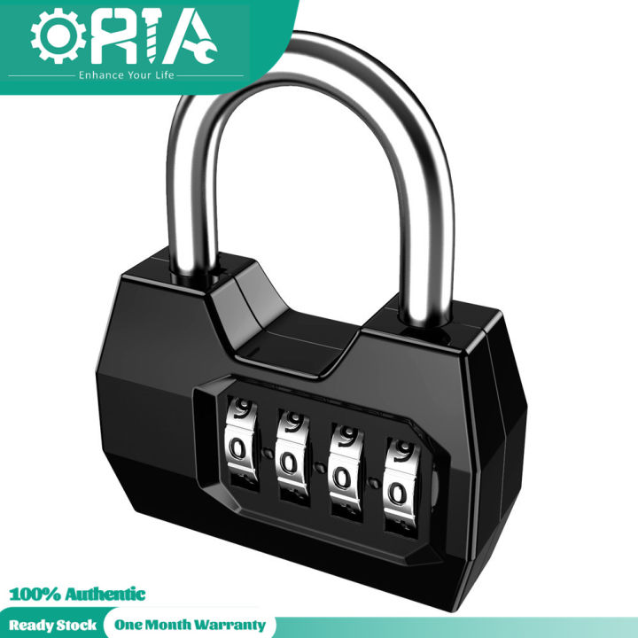 ORIA Combination Padlock 4-Digit Combination Lock Resettable Combo Lock ... ORIA Combination Padlock 4-Digit Combination Lock Resettable Combo Lock ...