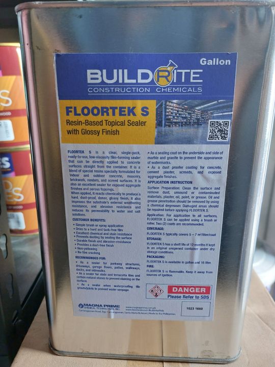 Buildrite Floortek S Resin Based Sealer 4Liters/Gallon | Lazada PH