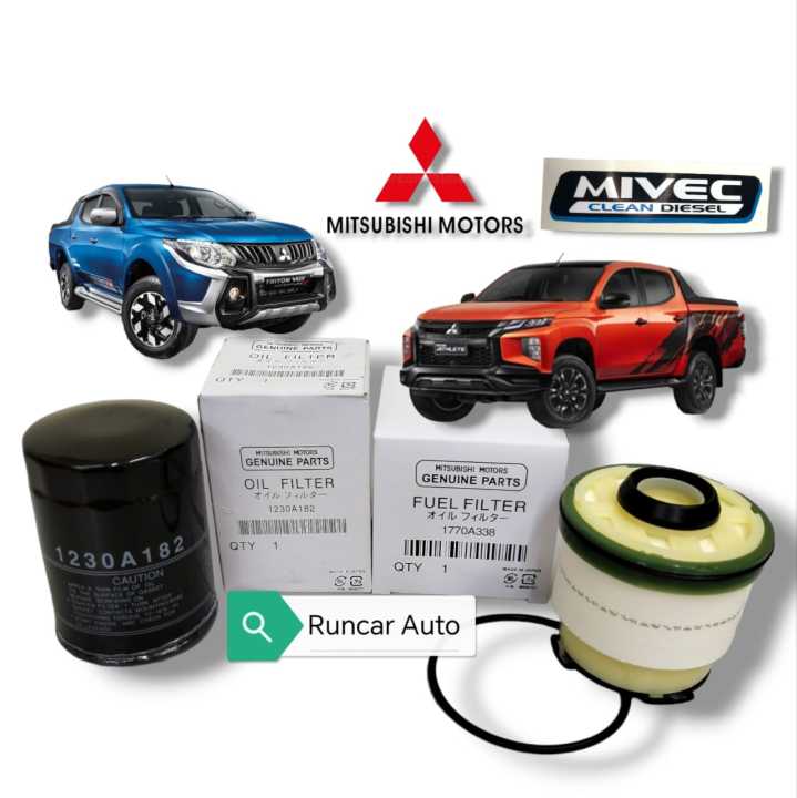 Mitsubishi triton vgt mivec 2.4 fuel filter & oil filter 1230a182 ...