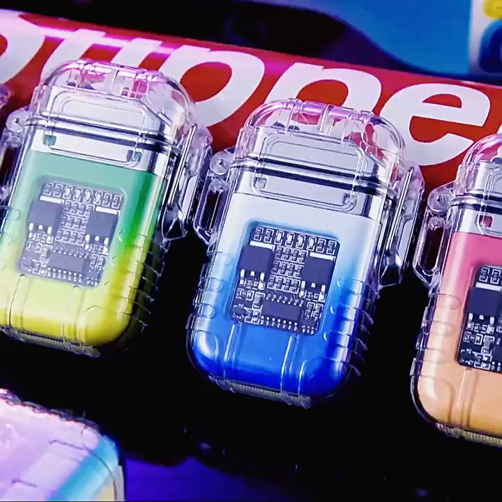 Portable double arc lighter windproof and waterproof rechargeable ...