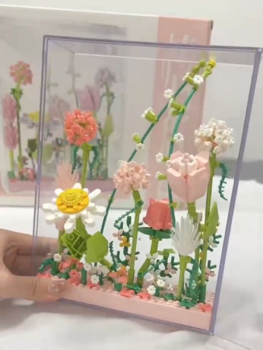 Building Blocks Eternal Flowers Tulips girls' Collection of Assembled ...