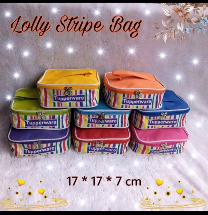 tas Loly motif Stripe Tupperware/tas bekal Tupperware | Lazada Indonesia