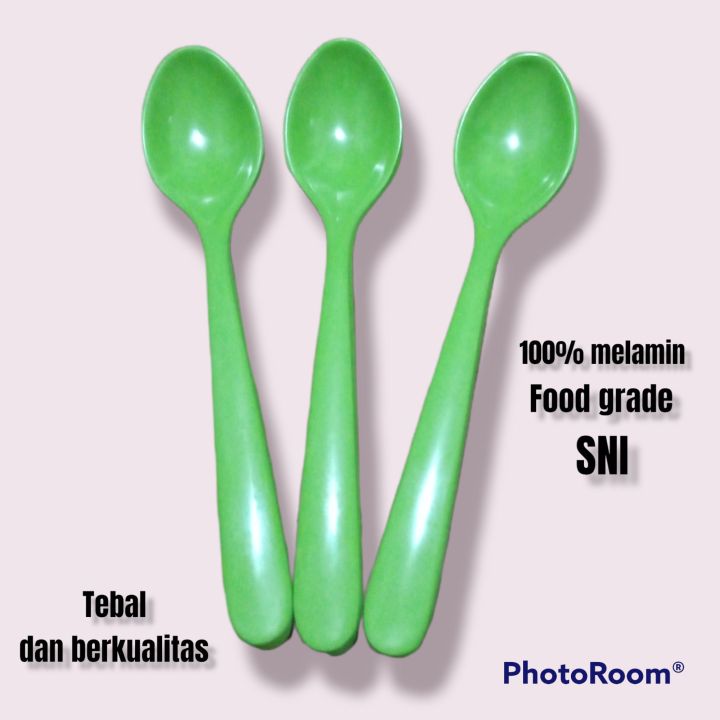 3 pcs sendok makan melamin tebal singa singi food grade dan SNI ...
