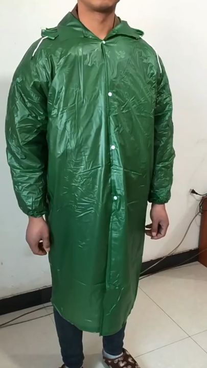 The Original Rubberized Green Kapote/ High Quality Vulcanized Raincoat ...