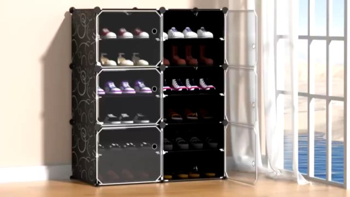 Shoe Rack Cabinet With Door Rak Kasut Bertutup Storage Box Bertutup ...