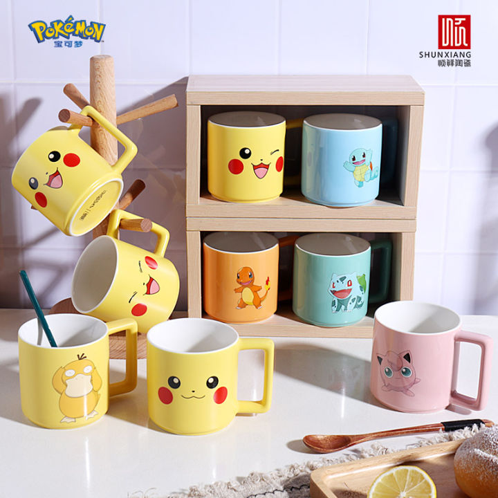 Pokemon Officially Authorized Joint Mug Cute Pikachu Water Cup Psyduck ...