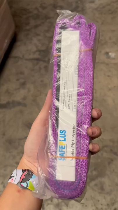 สลิงยกของ สลิงผ้าใบ สายพานยกของ 1ตัน Eye Webbing Sling 1ton แบรนด์ ...