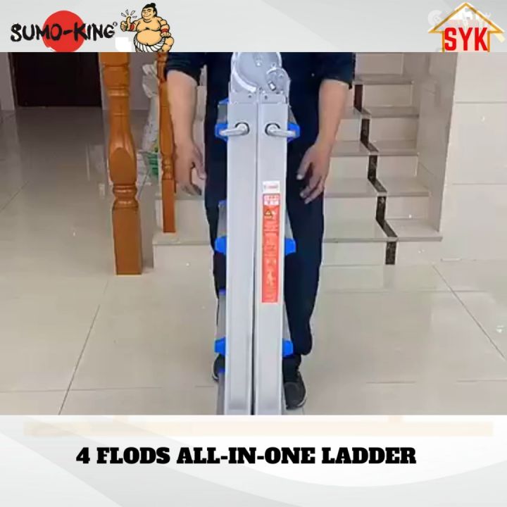 SYK Sumo King All In One Aluminum Ladder Foldable Multipurpose Ladder Heavy Duty Tangga Lipat ...