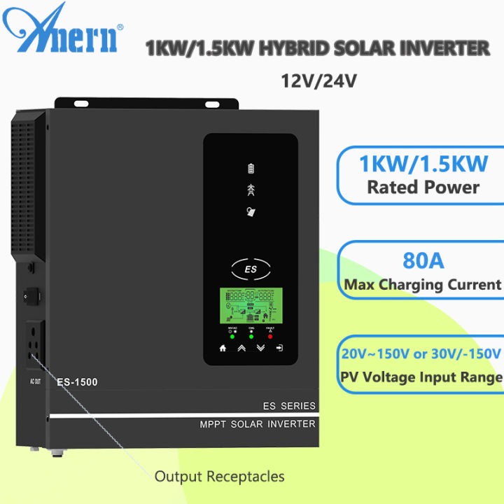 1KW/1.5KW Hybrid Solar Inverter 12V/24V Solar Inverter MPPT Hybrid off ...