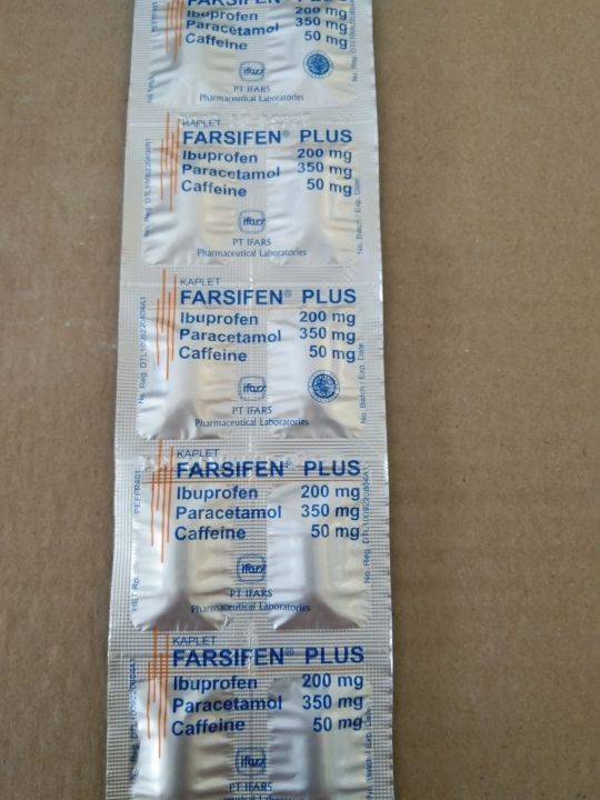 Farsifen plus Strip Isi 10 Tablet Parasetamol Ibuprofen Obat demam ...