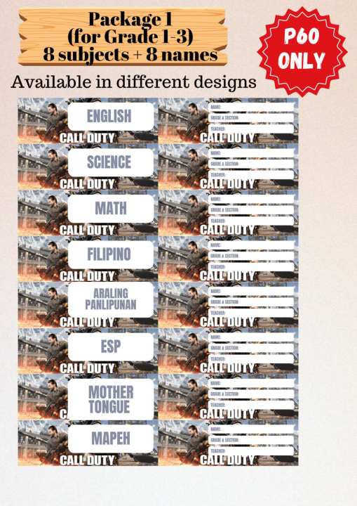 Personalized Subject Labels and Name Labels | Lazada PH