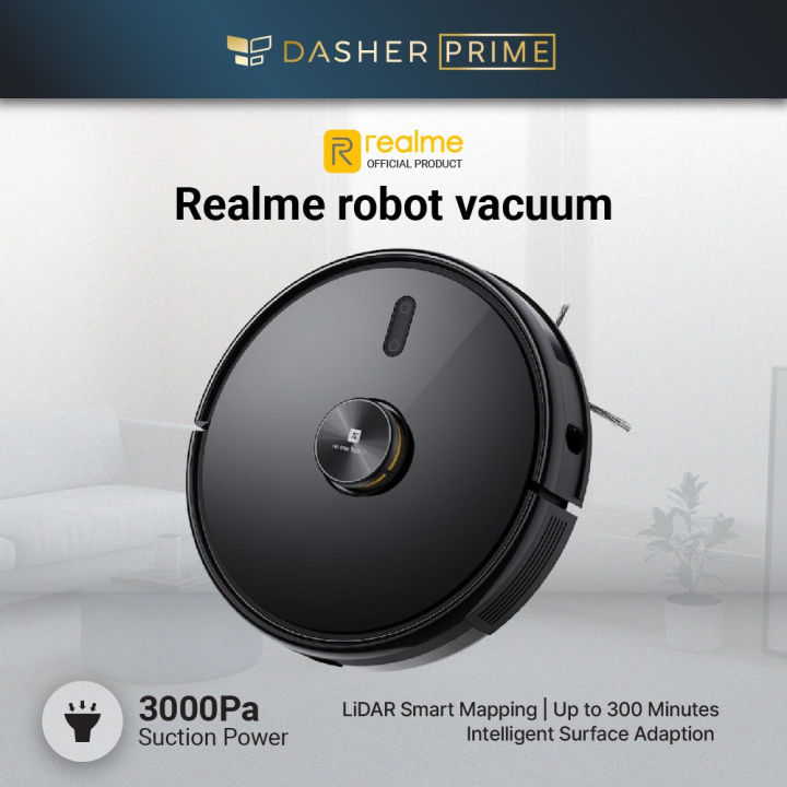 realme TechLife Robot Vacuum + Mop LiDAR 3000 Pa Low Noise Google ...