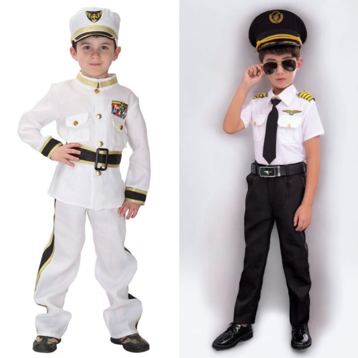 pilot seaman marine captain career costume for kids ,3-7yrs old | Lazada PH