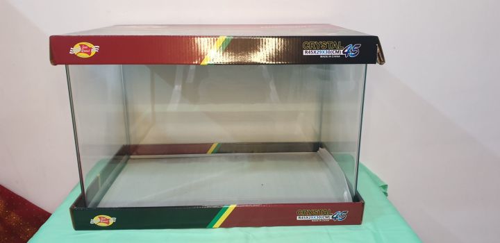 Imported ULTRA CLEAR Curved Tank No.45 with glass cover and rubber mat ...