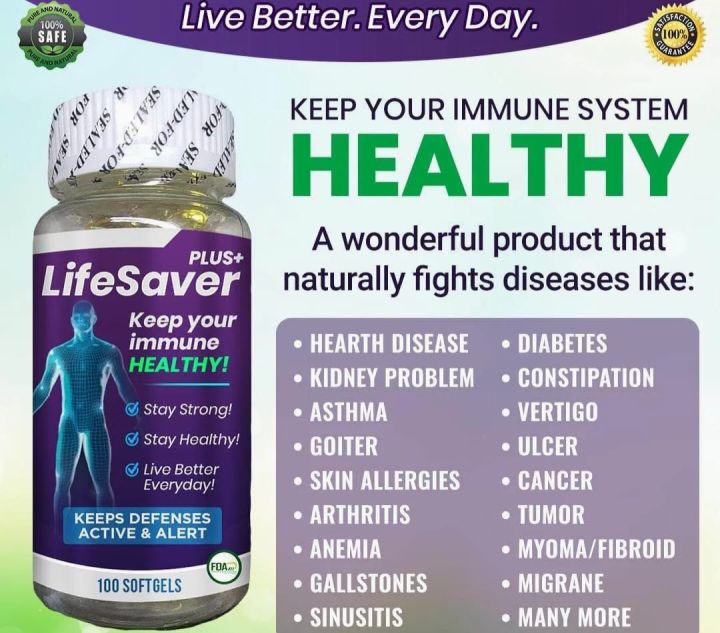 LIFESAVER PLUS 100 SOFTGEL FOR HEALTHIER IMMUNE SYSTEM | Lazada PH