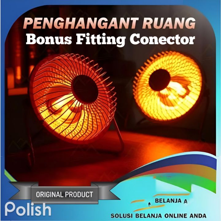 Mini Heater Metal 6 inch Alat Penghangat Pemanas suhu Ruangan Stand ...