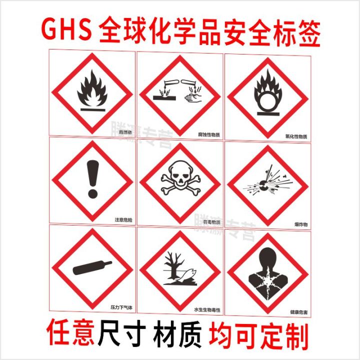 GHS Label Chemicals Dangerous Goods Non-drying Glue Identification ...